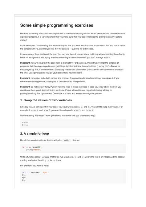 Exercises 1 Computer Science Python Some Simple Programming