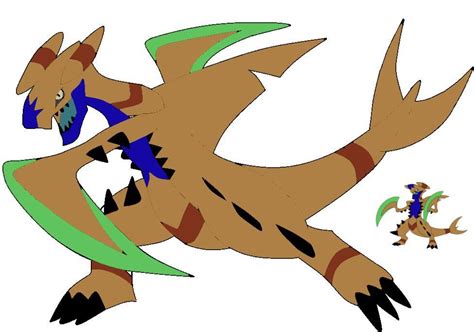Shiny Garchomp And Mega Shiny Garchomp Fan Made By Me Ppssttt Try