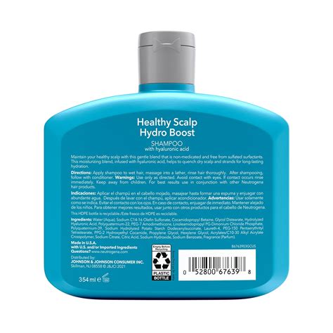 Neutrogena Hydrating Shampoo For Dry Scalp And Hair With Hyaluronic