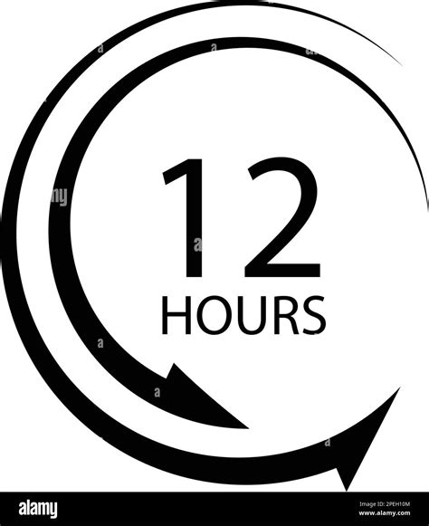 Sign Of 12 Clock Arrow Hours Logo Vector Icon Illustration Design Stock Vector Image And Art Alamy