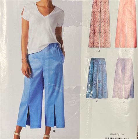 Vintage Culottes And Pants Pattern New Look 0600 Uncut Etsy