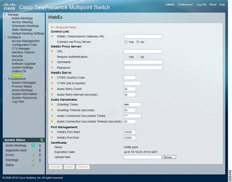 Cisco Telepresence Webex Onetouch 10 Configuration Guide For Cisco