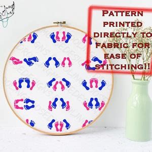 PRINTED SILHOUETTE FEET Sex Positions Embroidery Template Pattern Printed On Fabric