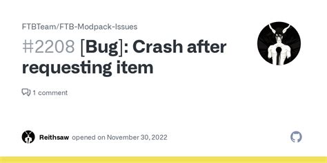 Bug Crash After Requesting Item · Issue 2208 · Ftbteamftb Modpack