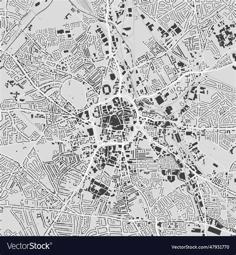 Wolverhampton Map With Buildings Royalty Free Vector Image
