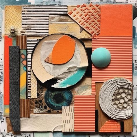 Premium Photo A Close Up Of A Collage Of Different Objects On A Table