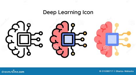 Deep Learning Icon Related To Interne Of Things Stock Illustration Illustration Of Digital