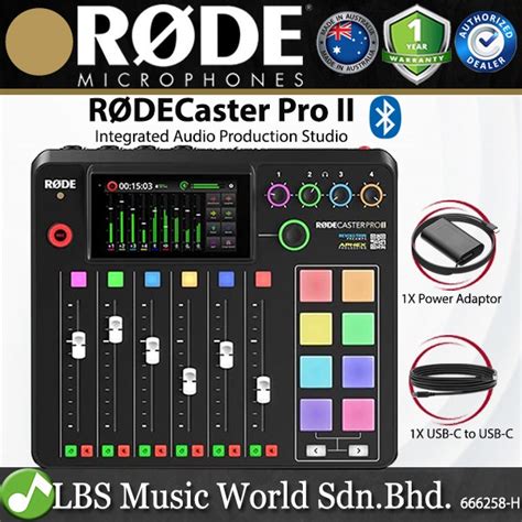 Rode RODECaster Pro II Integrated Audio Production Studio With Mixer