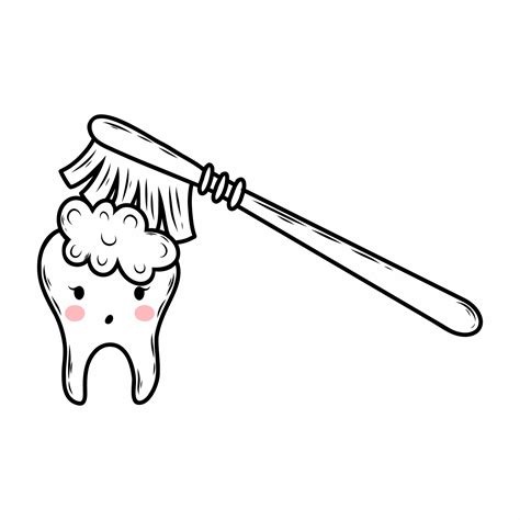 Brushing Your Teeth Hygiene And Dentistry Toothpaste On Brush Cute