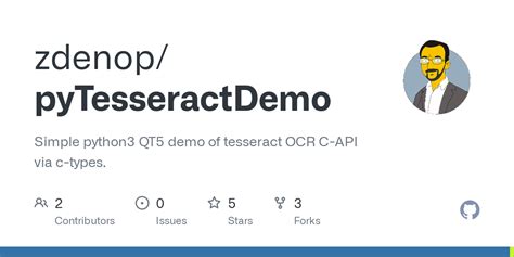 GitHub Zdenop PyTesseractDemo Simple Python QT Demo Of Tesseract OCR C API Via C Types