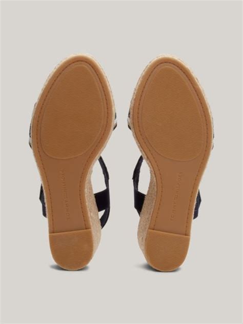 Hilfiger Monotype Webbing High Wedge Sandals Fw0fw08046dw6 Tommy