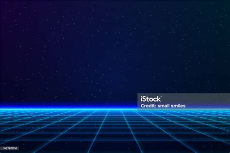 레트로 공상 과학 배경 레이저 그리드 풍경과 미래 지향적 3d 일러스트 레이 션 0명에 대한 스톡 사진 및 기타 이미지 0명