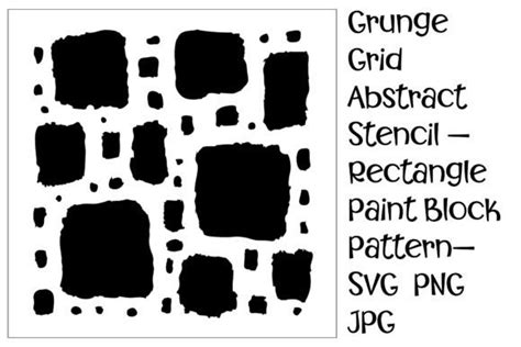 Grunge Grid Abstract Stencil Rectangle Graphic By Kathryn Creates · Creative Fabrica