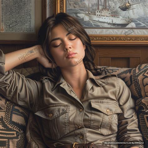 Ai创作图油画就睡到哪 超写实插画 全画幅大画幅美女人物 写实人物绘画 超写实主义 写实主义绘画 意大利写实油画漫画 写实主义油画 写实主义