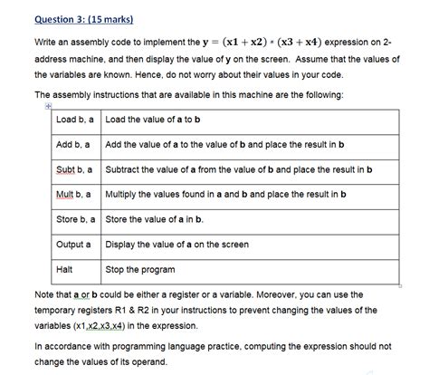 Solved Question Marks Write An Assembly Code To Chegg