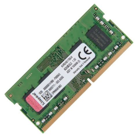 Kvr24s17s6 4 ОПЕРАТИВНАЯ ПАМЯТЬ ДЛЯ НОУТБУКА So Dimm Ddr4 4 ГБ 2400 МГЦ Pc 19200 Kingston ⋆