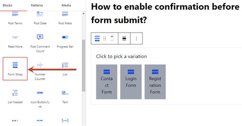 How To Enable Confirmation Before Form Submit