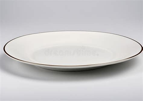 Elegant White Porcelain Dinner Plate With Gold Rim Fine Dining