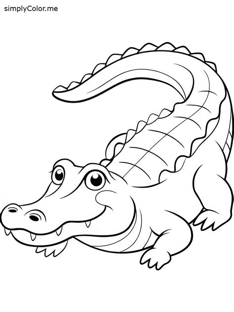 Crocodile Coloring Page Crocodile Outline Printable Croc Colouring