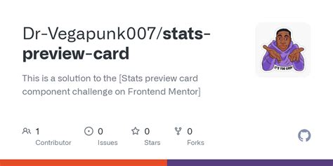 Github Dr Vegapunk007stats Preview Card This Is A Solution To The