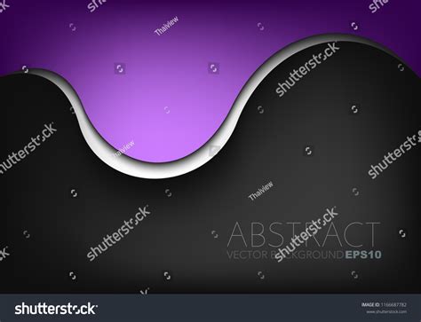 Purple Curve Vector Background Silver Curve Stock Vector Royalty Free