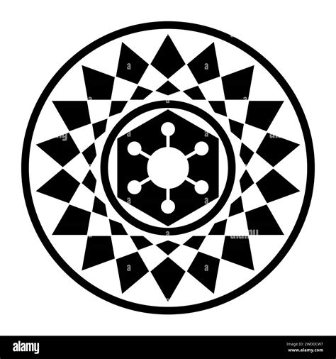 Hexagram Shaped Crop Circle Pattern Hexagonal Forms In The Center Surrounded By An 18 Pointed