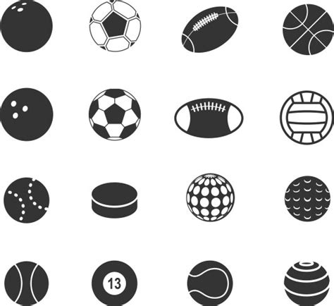 Collection Of Sports Balls Royalty Free Vector Image