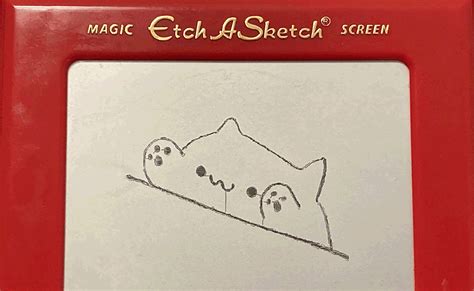 Photoshop Battles Bongo Cat On An Etch A Sketch