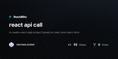 React Api Call StackBlitz