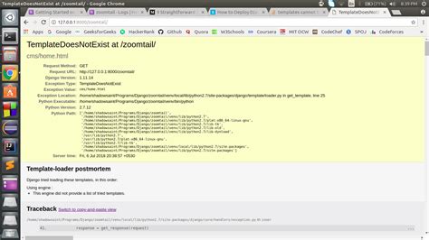 Python Templates Cannot Be Found When Virtual Environment Is