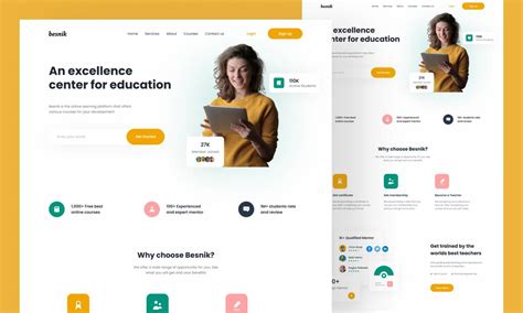 E Learning Html Landing Page Ui4free