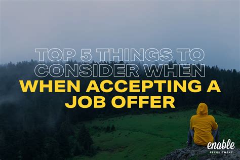 Top 5 Things To Consider When Accepting A Job Offer — Enable