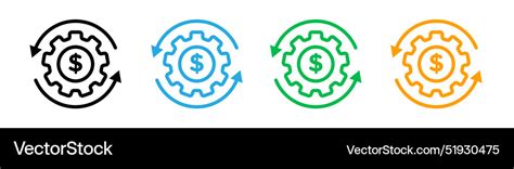 Costs Optimization Icon Logo Set Royalty Free Vector Image