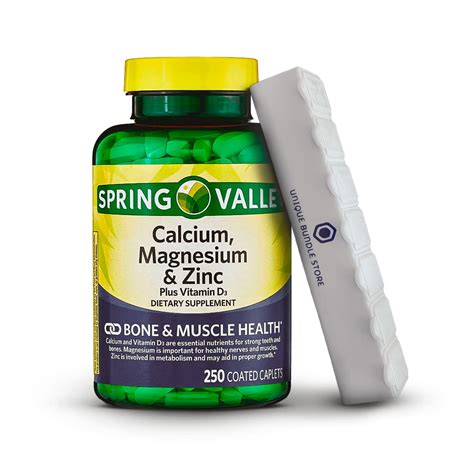 Spring Valley Calcium Magnesium Zinc With Vitamin D3 250 Count 7 Day