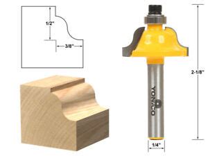 3 8 Roman Ogee Edge Forming Router Bit 1 4 Shank Yonico 13182q