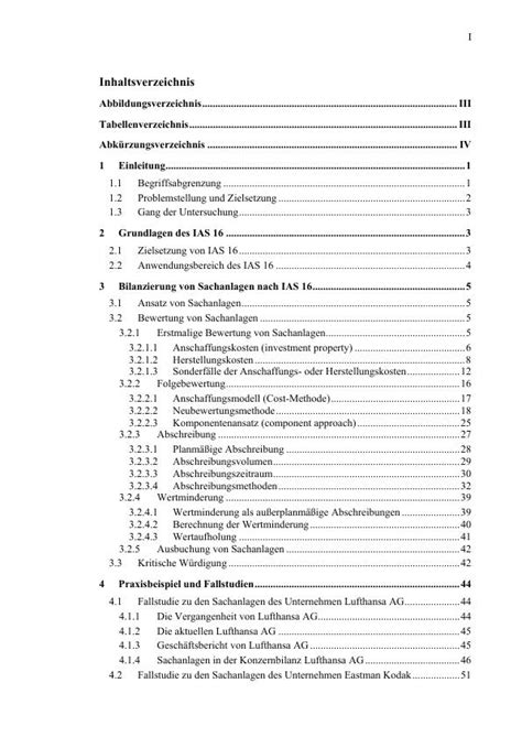 Bilanzierung Von Sachanlagen Nach IAS 16 GRIN Grin