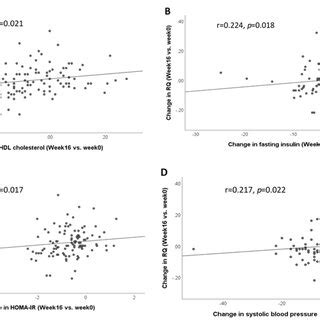 Correlation Between Change In RMR And Change In Anthropometric Measures