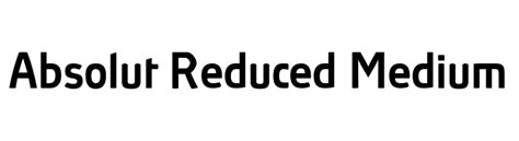 Absolut Reduced Medium Font