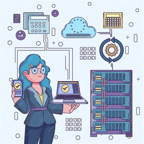 Premium Vector Hand Drawn Flat Design Saas Illustration