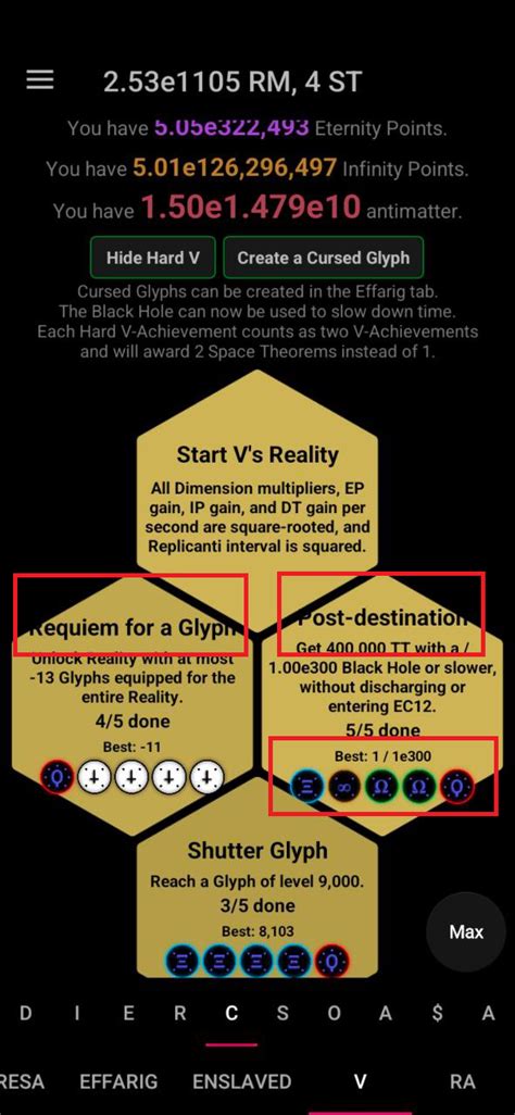 Detailsof Hard V Challenges Overflow Out Of Hexagon · Issue 562 · Antimatter Dimensionsmobile