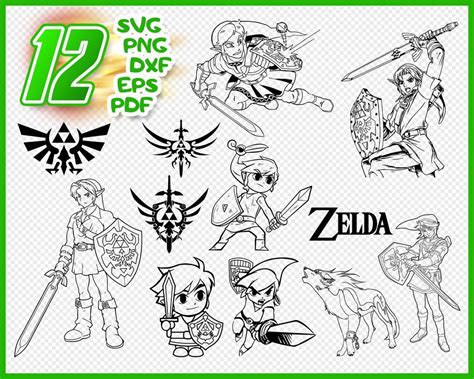 The Legend Of Zelda Svg Bundle Zelda Logo Vector Cut