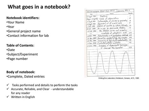 PPT Keeping A Laboratory Notebook PowerPoint Presentation Free Download ID 4635774