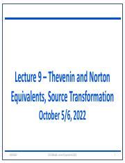 Thevenin And Norton Equivalents Understanding Source Course Hero
