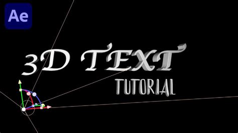 3d Text After Effects Tutorial Youtube