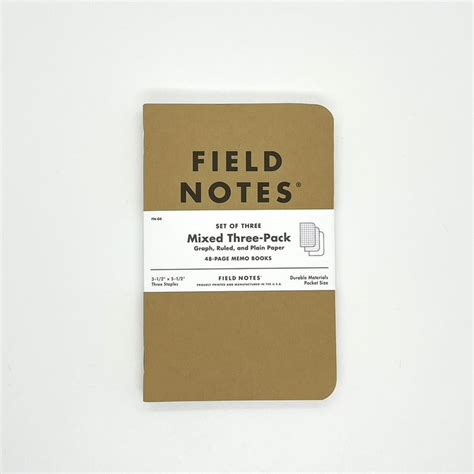Field Notes Original Kraft Notebook Mixed Art Supplies And Stationery