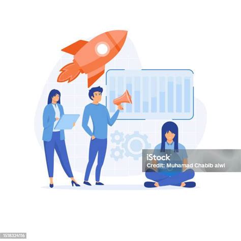 전문 마케터 서비스 마케팅 팀 전세계 네트워킹 플랫 벡터 현대 일러스트레이션 개념에 대한 스톡 벡터 아트 및 기타 이미지