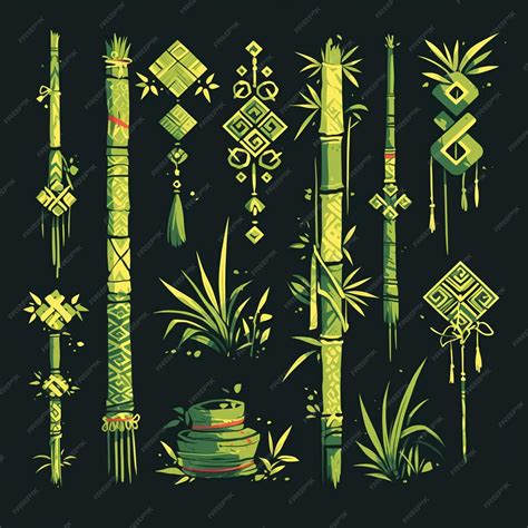Premium Vector Malaysian Ketupat Weaving Patterns With Geometric Shapes