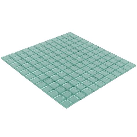 Elida Ceramica Ultra Marine Uniform Squares Mosaic Glass Wall Tile Common 12 In X 12 In