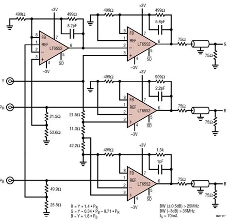 Ypbpr To Rgb Video Converter Circuit Collection Analog Devices