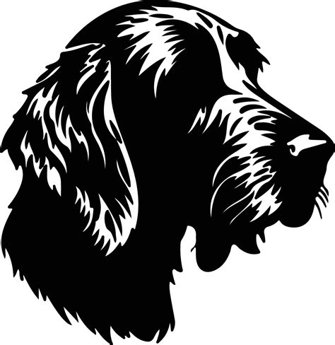 German Wirehaired Pointer Silhouette Portrait 38829787 Vector Art At
